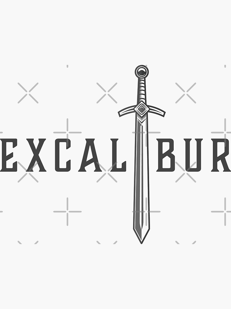 "Excalibur The Legendary Sword in the Stone" Sticker for Sale by ...