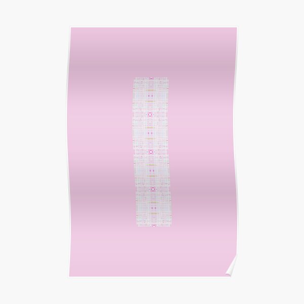 "Pink letter I with beautiful stripes of pastel colors like green and ...