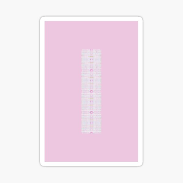 "Pink letter I with beautiful stripes of pastel colors like green and ...