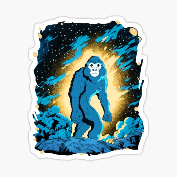 "Funny Retro Bigfoot in the Wild" Sticker for Sale by MoSaid | Redbubble