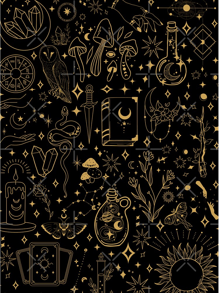 "Witchy Pattern" Sticker for Sale by daybae-designs | Redbubble