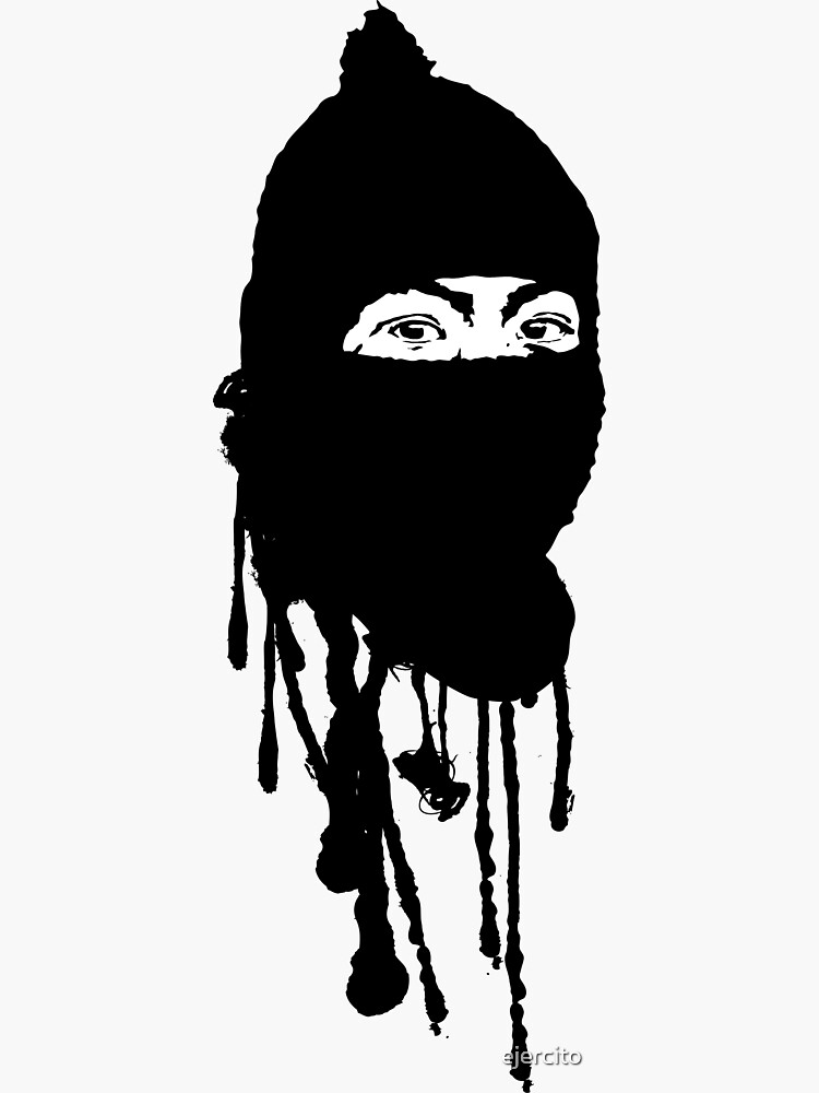 "Ski mask" Sticker by ejercito | Redbubble