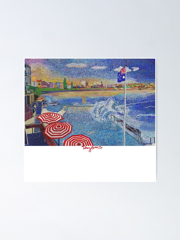 Póster «Pintura Bondi Icebergs (edición de ropa oscura / de color)» de ...