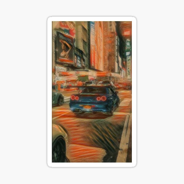"Nissan Skyline GTR" Sticker for Sale by OrangeCars | Redbubble