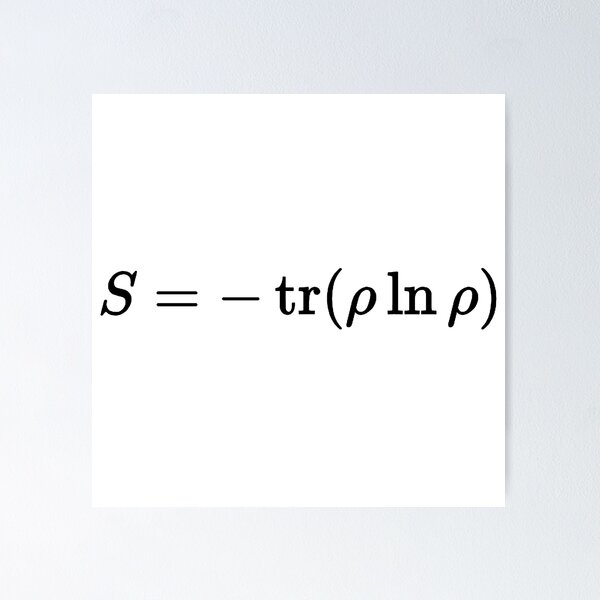 "Von Neumann Entropy, quantum information and physics" Poster for Sale ...