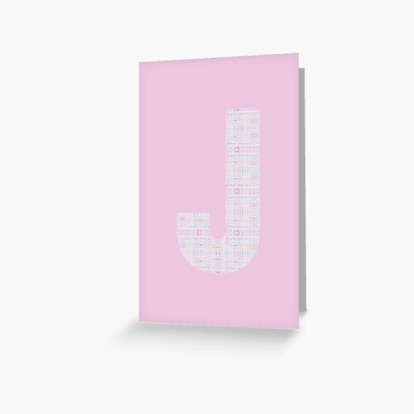 "Pink letter J with beautiful stripes of pastel colors like green and ...