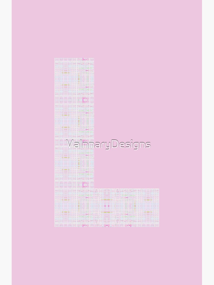 "Copy of Pink letter L with beautiful stripes of pastel colors like ...