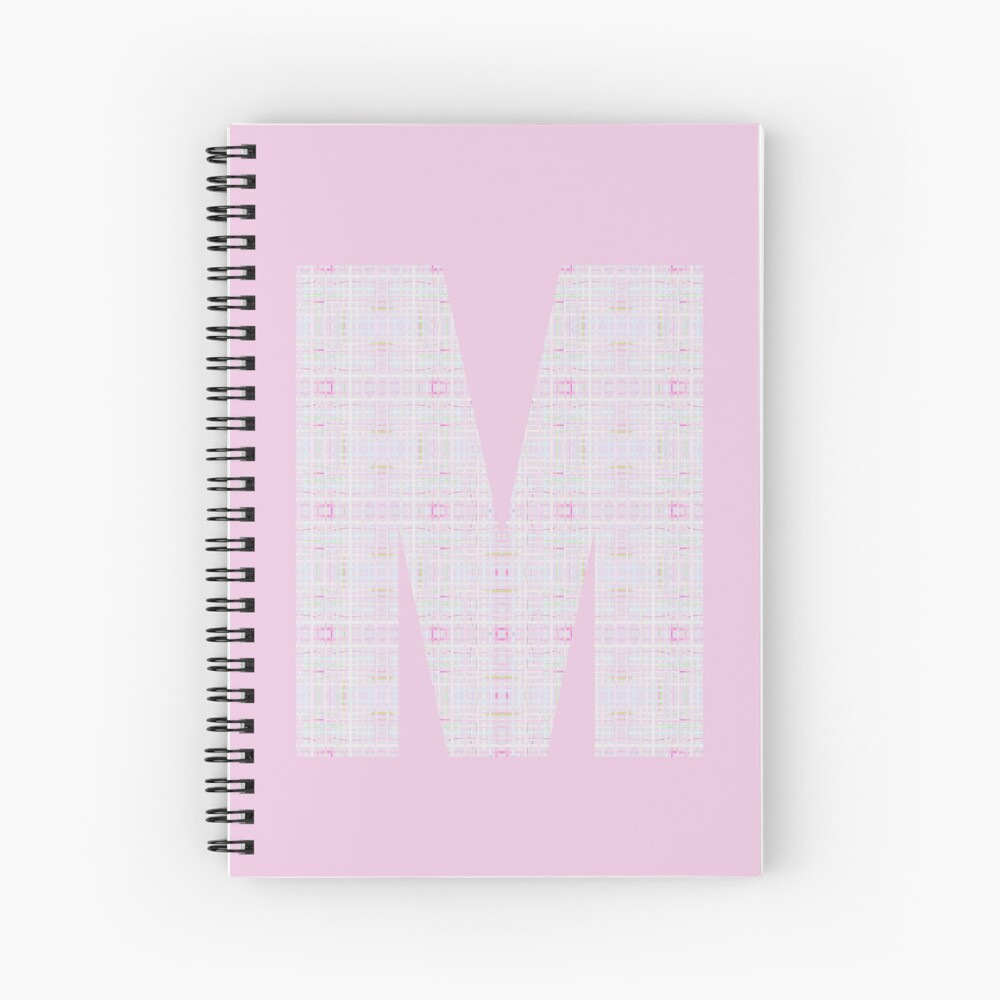 "Pink letter M with beautiful stripes of pastel colors like green and ...