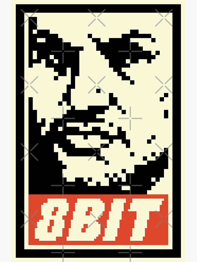 "Kalinouski 8-bit graphic style" Sticker for Sale by SAKOLKA-BY | Redbubble