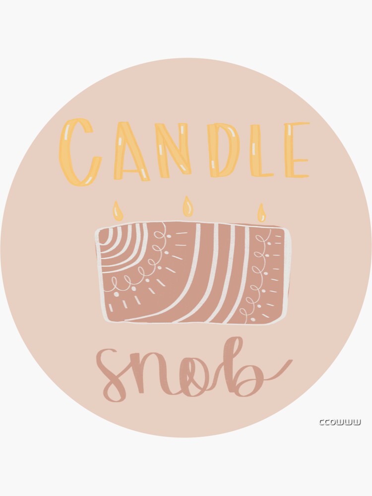 "Candle Snob" Sticker for Sale by ccowww | Redbubble