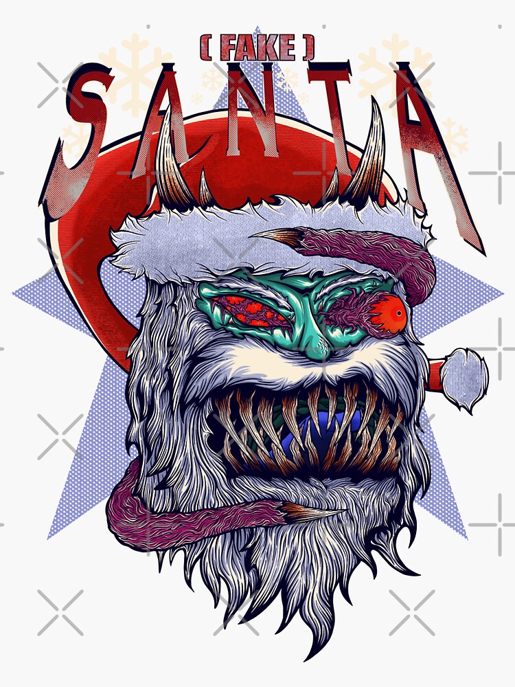 "Fake Santa" Sticker for Sale by MAHADIKAS | Redbubble