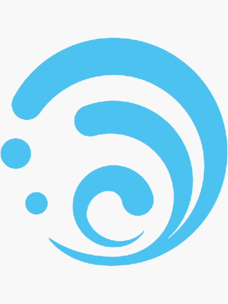 "Genshin Impact- Hydro" Sticker for Sale by sukisoup | Redbubble