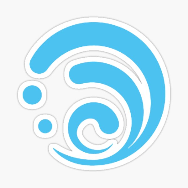 "Genshin Impact- Hydro" Sticker for Sale by sukisoup | Redbubble