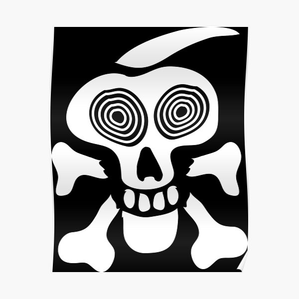 "Fun skull with boggle eyes " Poster for Sale by KoandZo | Redbubble