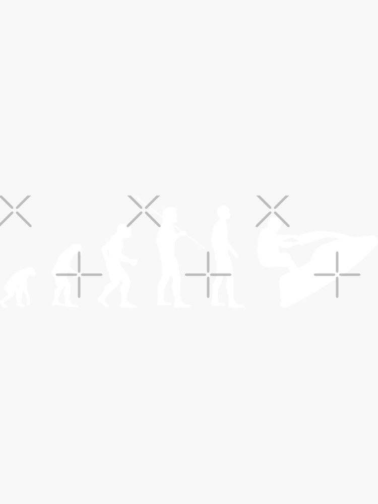 "Funny Evolution of Man Watercraft Pwc Shape Wv" Sticker for Sale by ...