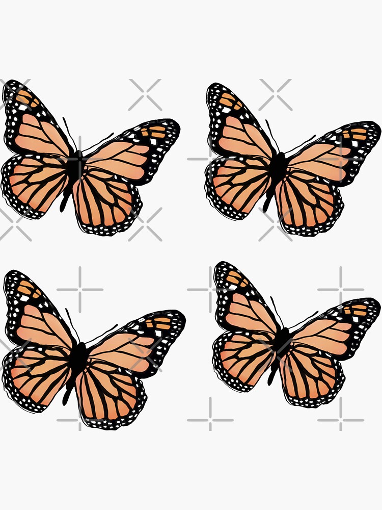 "Monarch butterfly pack" Sticker for Sale by Lemonminty | Redbubble