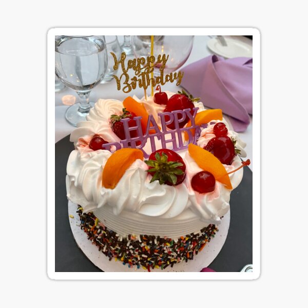 "Happy | Birthday Cake " Sticker for Sale by Amazingdesignz | Redbubble