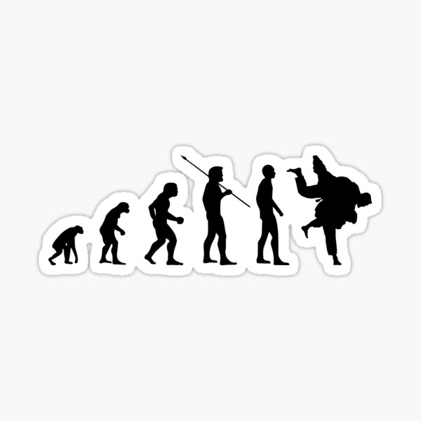 "Judoka Evolution Funny Judo Meme Bv" Sticker for Sale by KleverOlivier ...