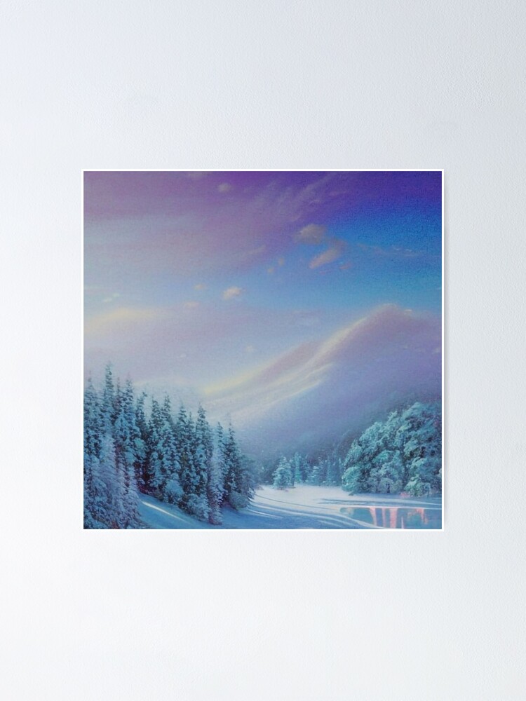 "Ethereal Landscape Winter 41 " Poster for Sale by OneiroArt | Redbubble