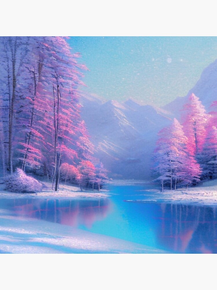 "Ethereal Landscape Winter 45" Poster for Sale by OneiroArt | Redbubble