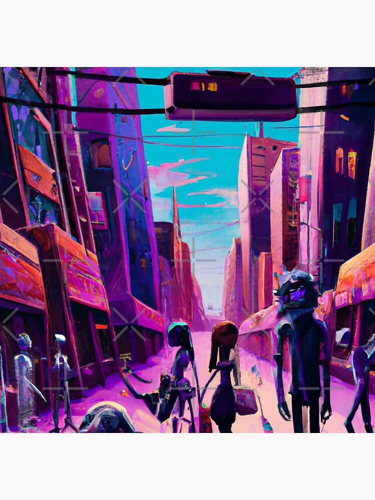 "Grotesque modern life . " Sticker for Sale by YayStudio | Redbubble