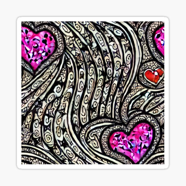 "Gothic Stars and Hearts Pattern Dark and Romantic Designs for Gothic ...