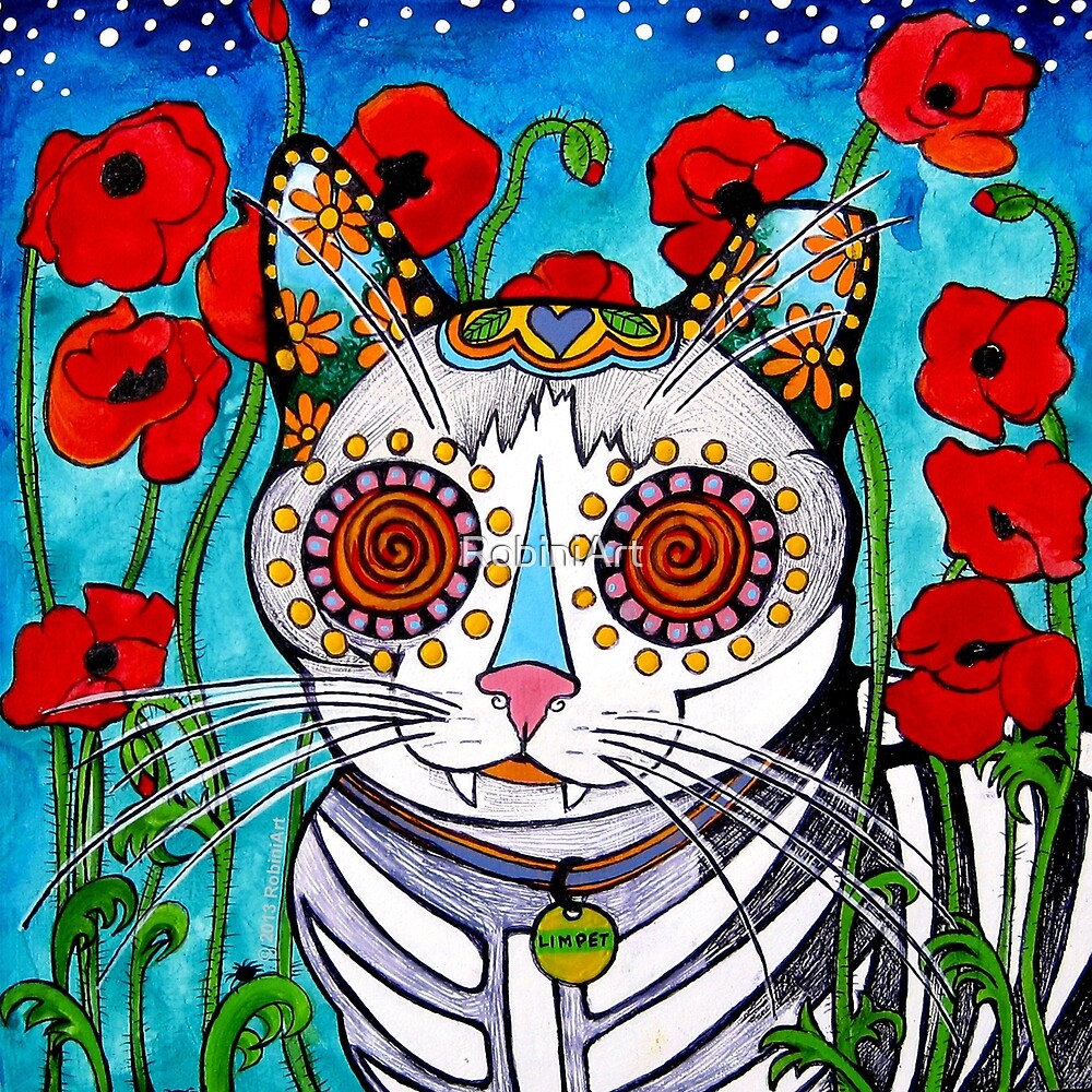 "Poppy Cat" by RobiniArt | Redbubble