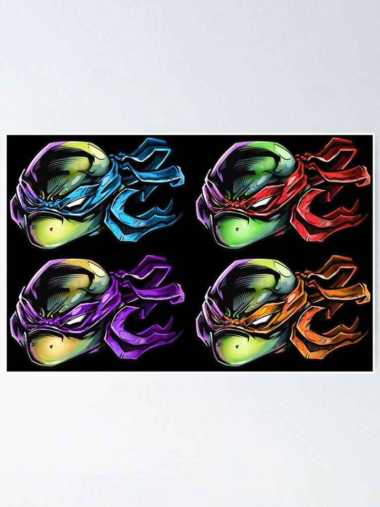 "TMNT Faces - Teenage Mutant Ninja Turtles" Poster for Sale by Animics ...