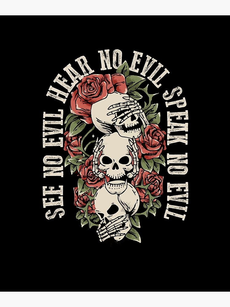 No Ver El Mal No Escuchar El Mal No Hablar Esqueletos Malvados