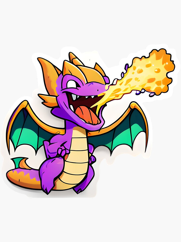 "Dragon Spyro sticker" Sticker for Sale by Moira777 | Redbubble