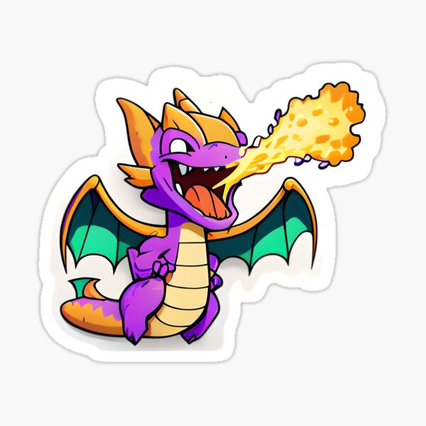 "Dragon Spyro sticker" Sticker for Sale by Moira777 | Redbubble