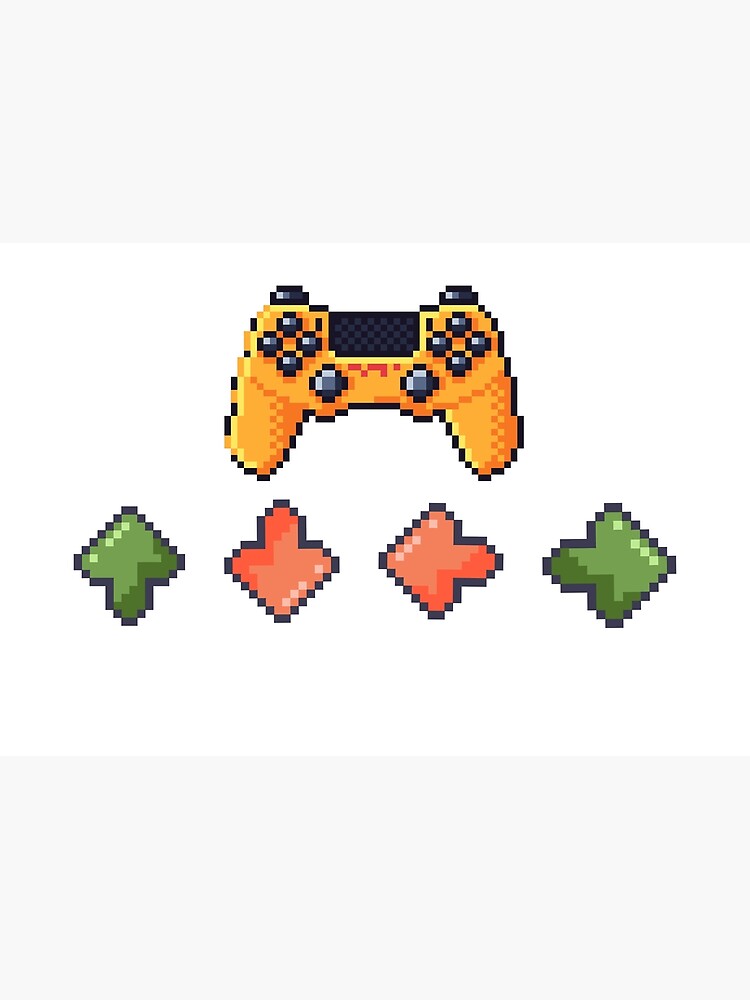 "Retro meets Modern Controller Up Down Left Right Pixel Art" Poster for ...