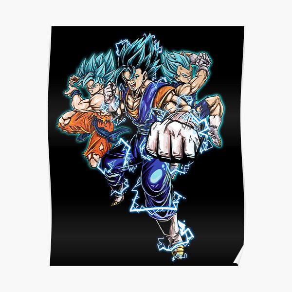 "Vegito SSB x Goku x Vegeta - Fusion" Poster for Sale by Animics ...