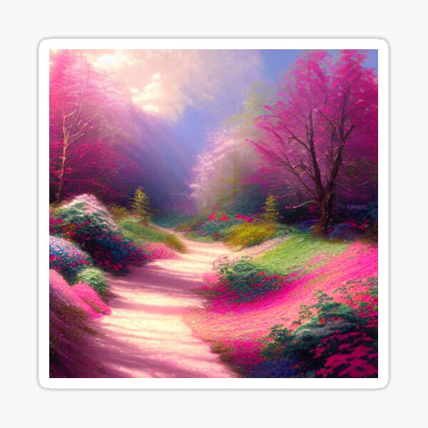 "Ethereal Landscape 51 " Sticker for Sale by OneiroArt | Redbubble