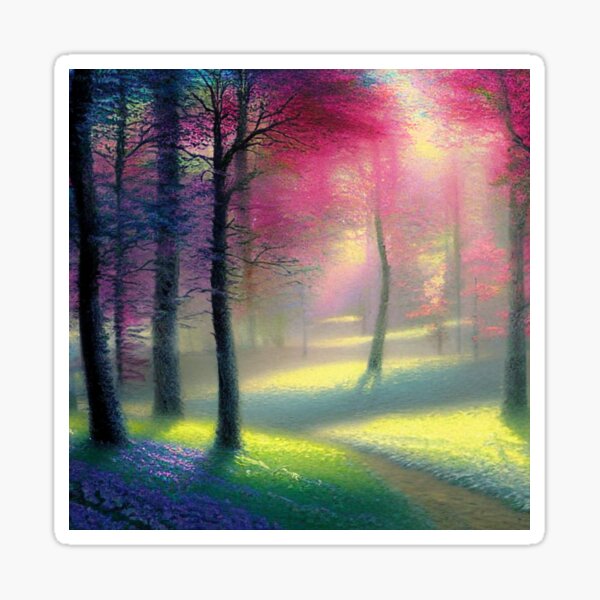 "Ethereal Landscape Colours Delight 08 " Sticker for Sale by OneiroArt ...