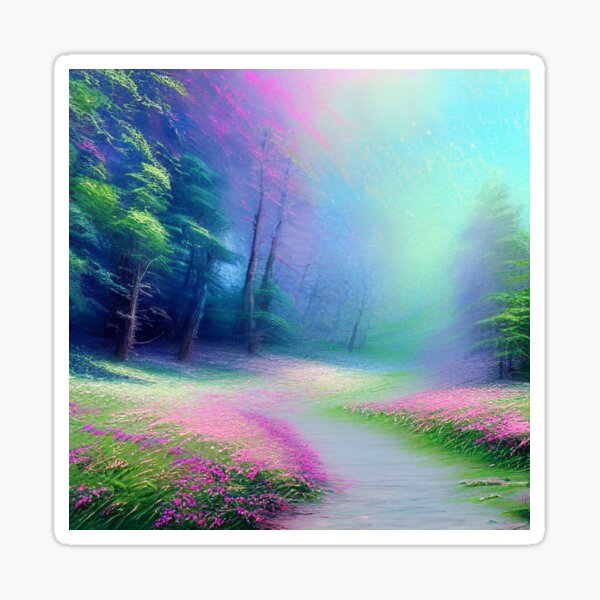 "Ethereal Landscape Colours Delight 04 " Sticker for Sale by OneiroArt ...