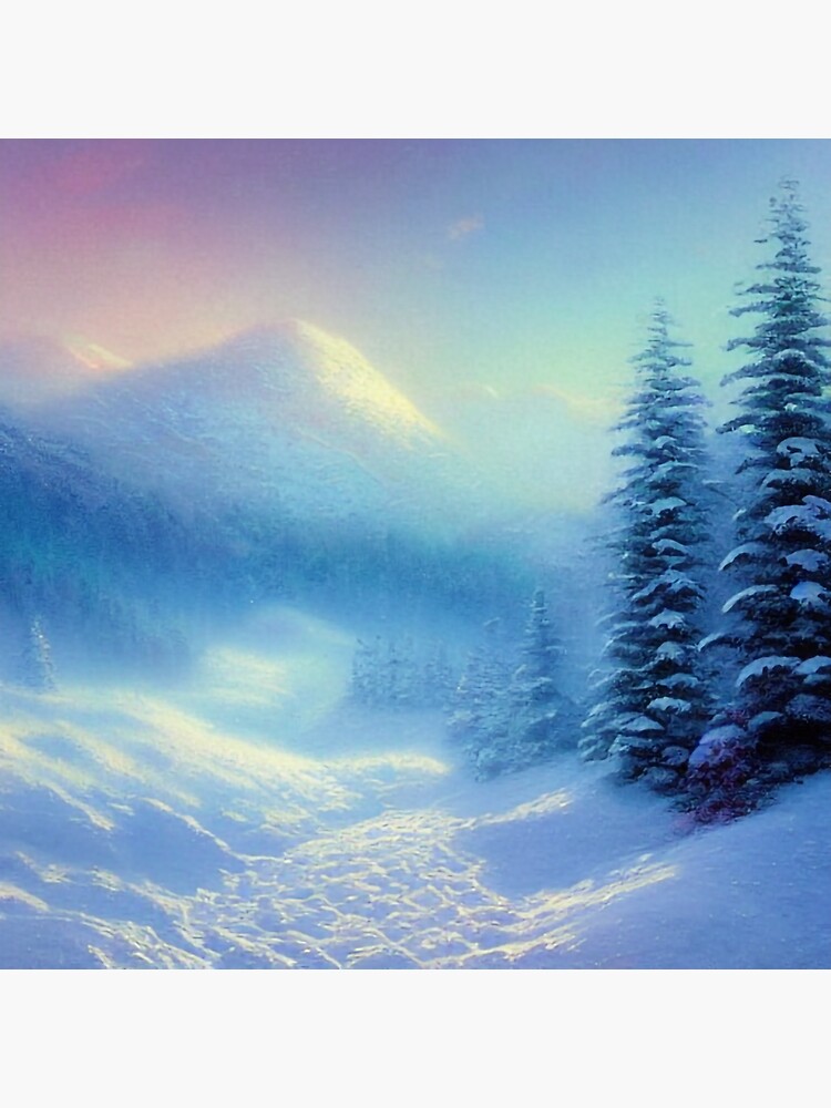 "Ethereal Landscape Winter 05" Sticker for Sale by OneiroArt | Redbubble