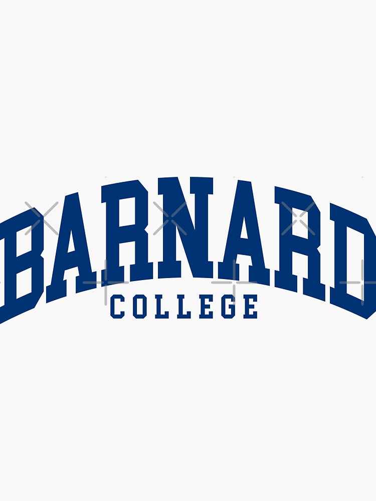 "barnard - college font curved" Sticker for Sale by scollegestuff ...