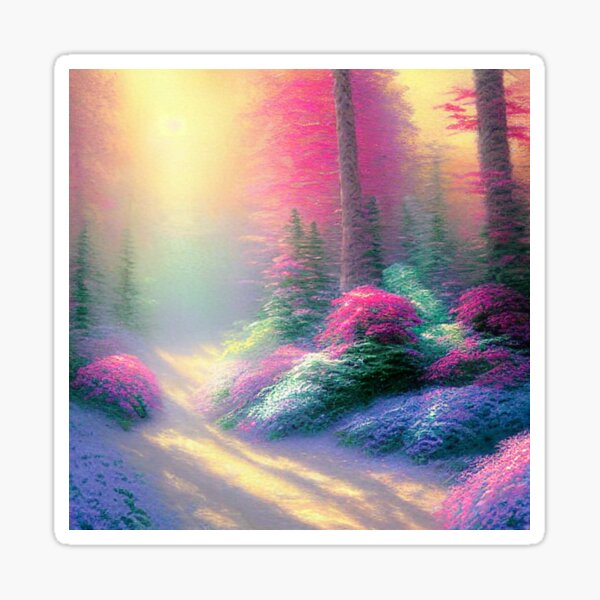 "Ethereal Landscape 46 " Sticker for Sale by OneiroArt | Redbubble
