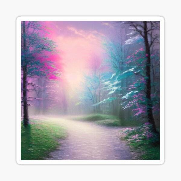 "Ethereal Landscape 25 " Sticker for Sale by OneiroArt | Redbubble