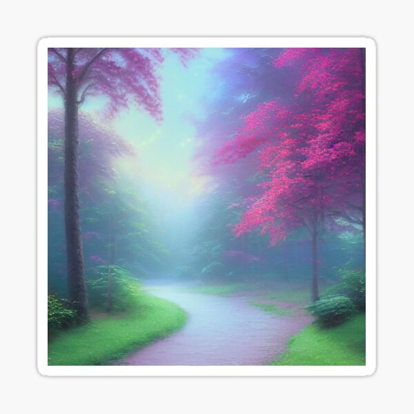 "Ethereal Landscape 17" Sticker for Sale by OneiroArt | Redbubble