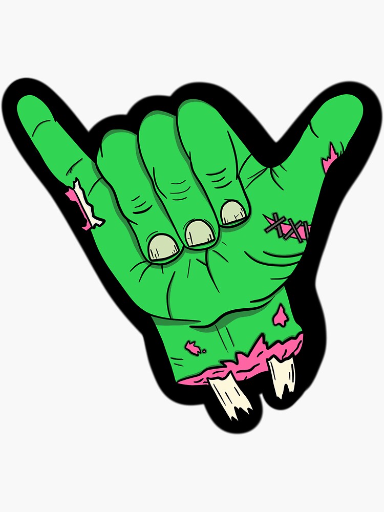 "Zombie Hand" Sticker for Sale by Mikaylabdesigns | Redbubble
