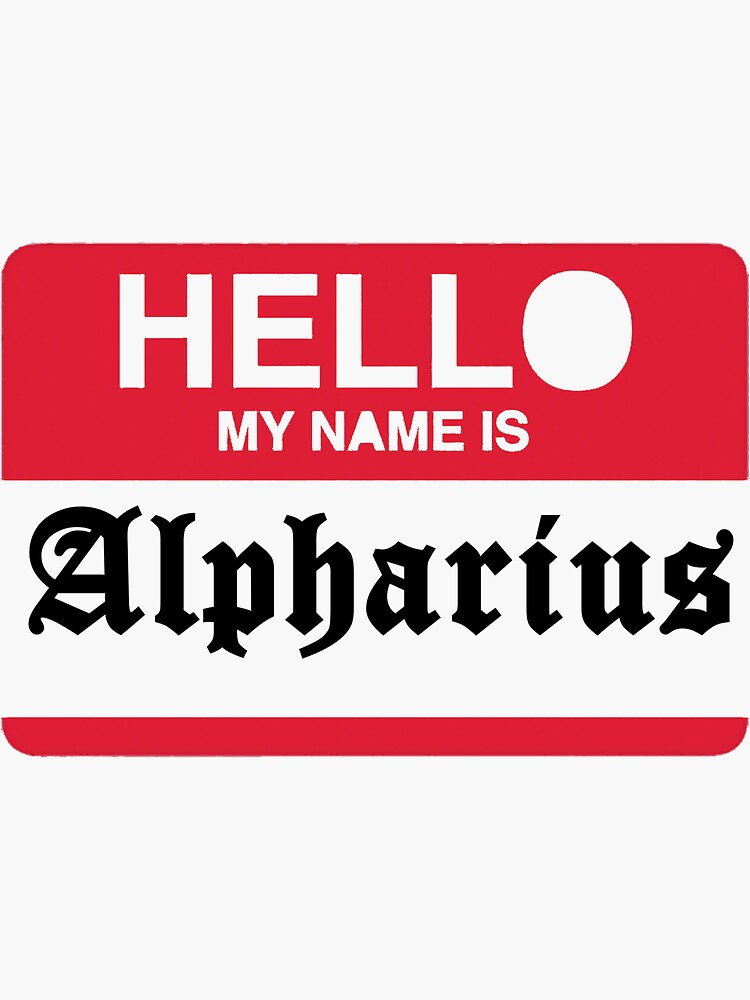 "Hello I am Alpharius" Sticker for Sale by R3CONL1ZARD | Redbubble