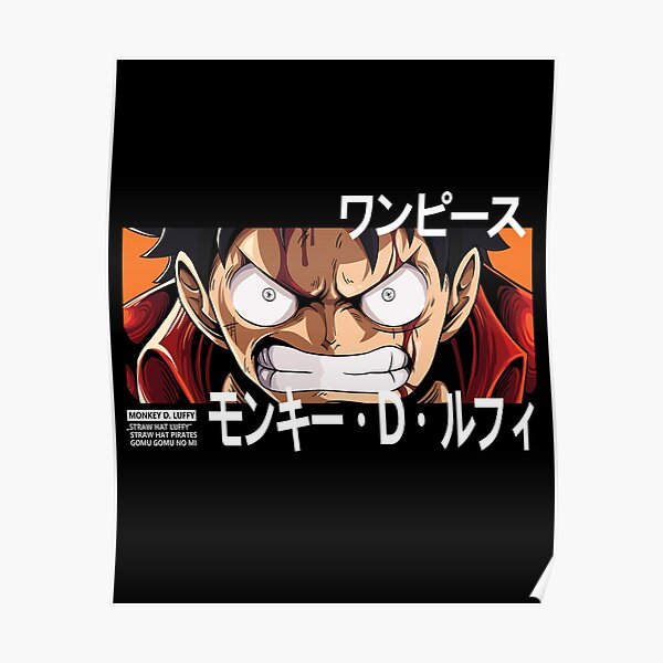 "Monkey D. Luffy - Eyes Typo" Poster for Sale by Animics | Redbubble
