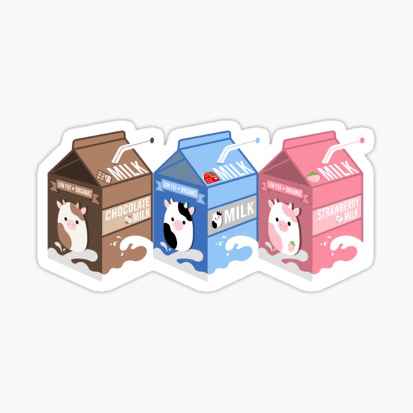 "Three Milk Cartons" Sticker for Sale by evaisabear | Redbubble