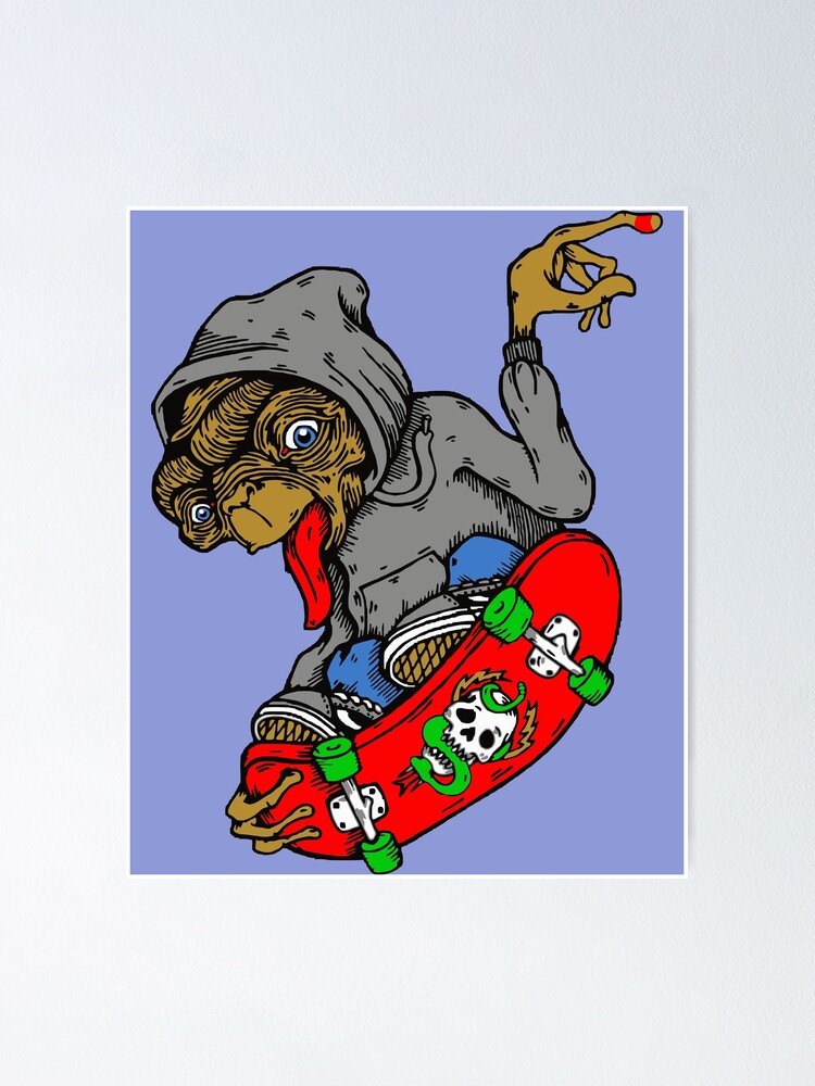 "Alien Boy Aesthetic Skateboarding " Poster for Sale by danisacookie ...