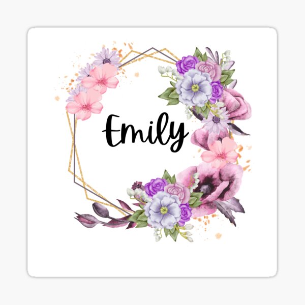 "Cute name emily " Sticker for Sale by EarthJoy345 | Redbubble