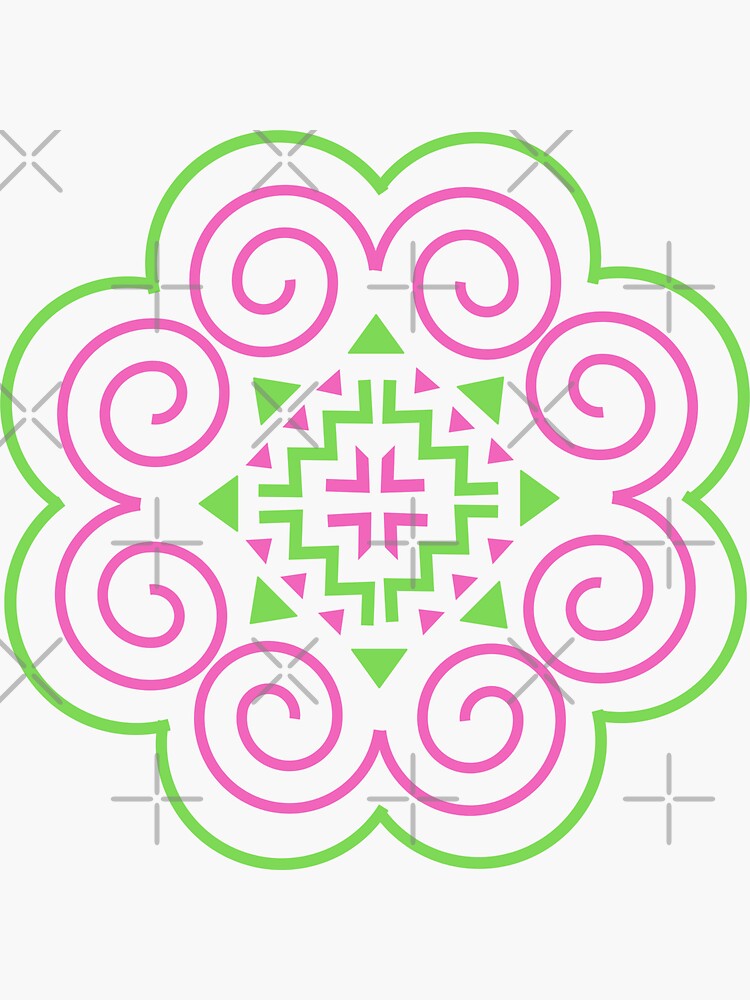 "Hmong Inspired Design" Sticker for Sale by NK-Haven | Redbubble