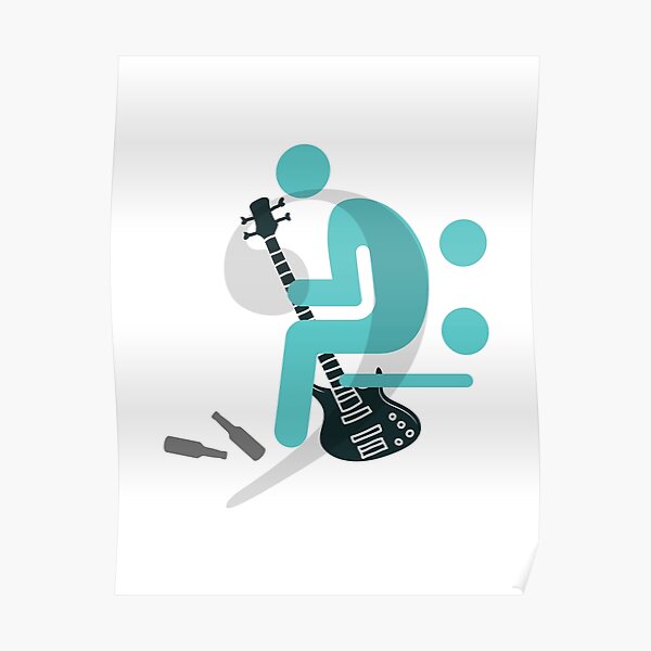 "Sad Bassist" Poster for Sale by SortaPrettyOk | Redbubble