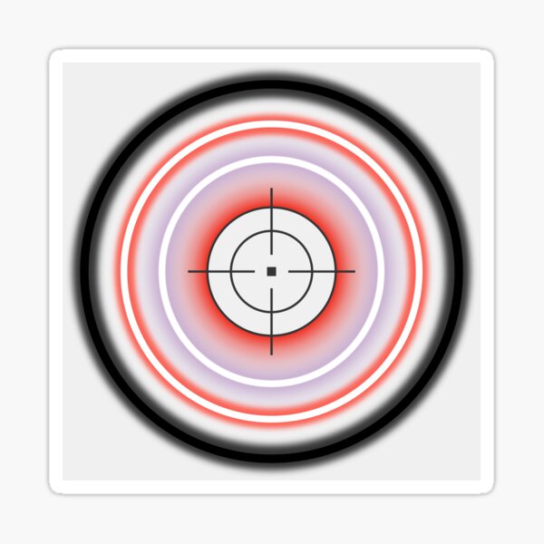 "Blank template for sport target shooting competition with neon colour circles. " Sticker for ...